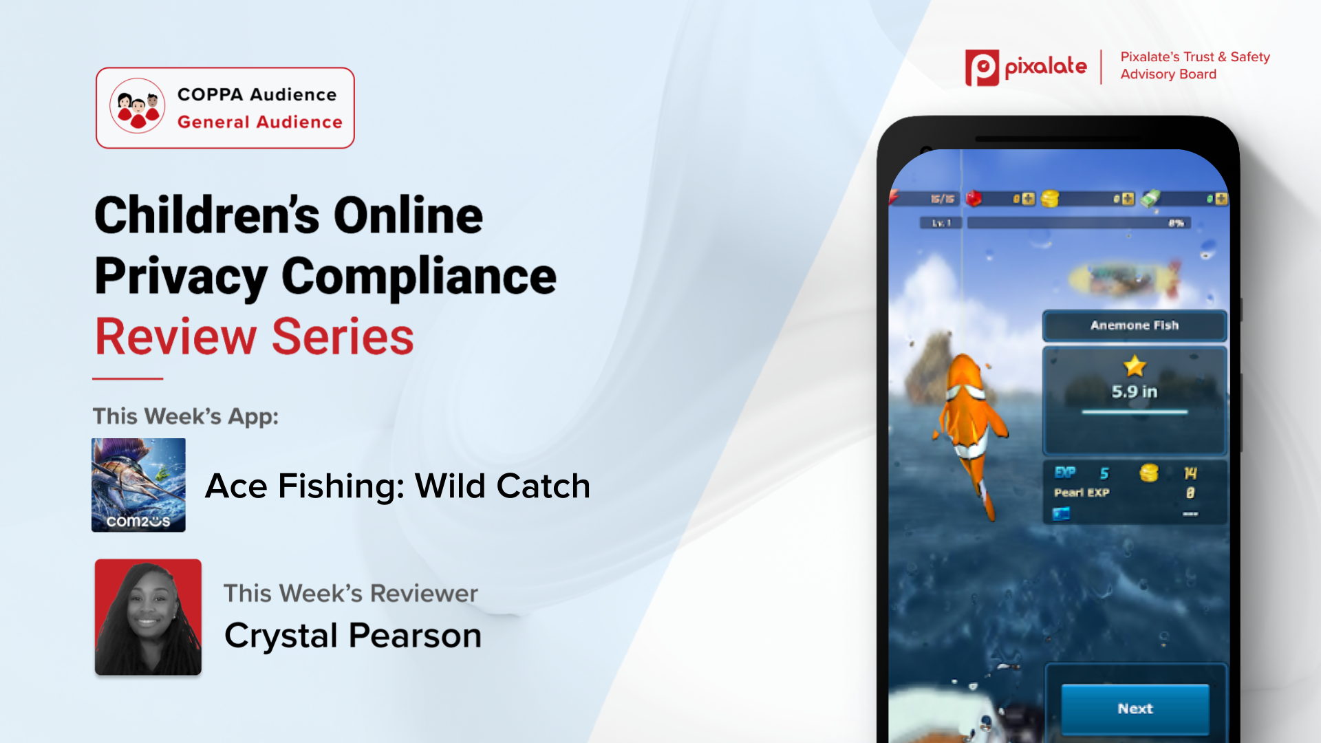 Pixalate's COPPA Manual Reviews: ‘Ace Fishing: Wild Catch'